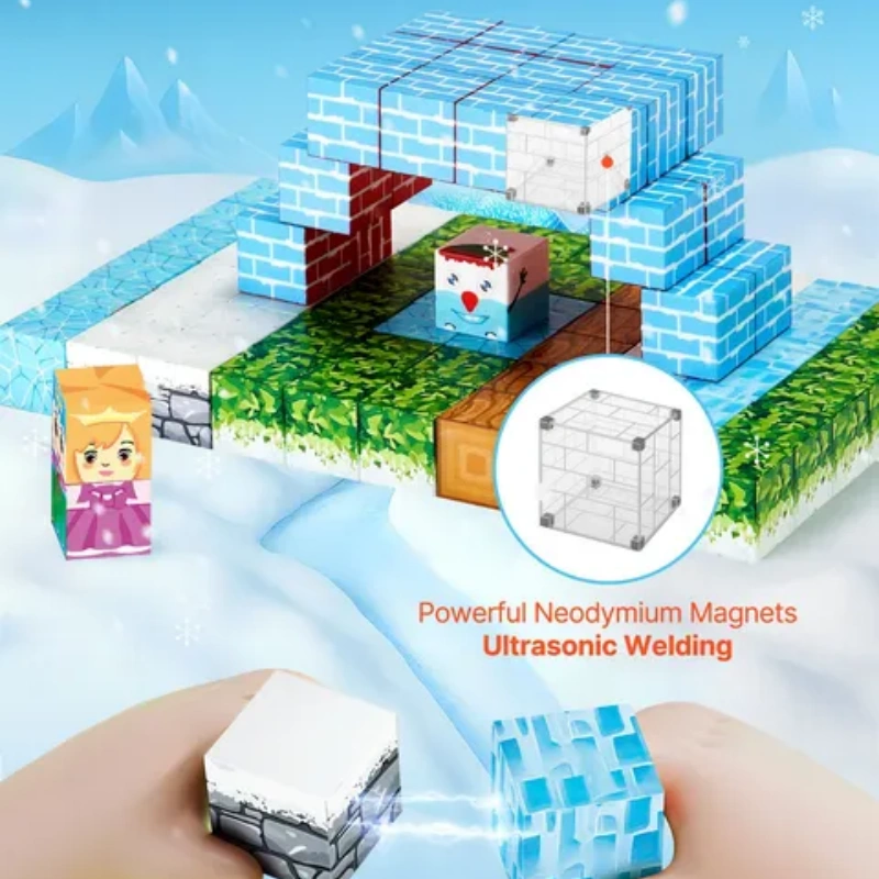 Magnetic Blocks 150 PCS Glacier Castle Set STEM Montessori Sensory Toys ...