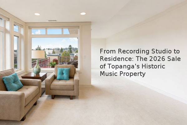 From Recording Studio to Residence: The 2026 Sale of Topanga's Historic ...